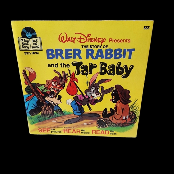 Disney | Other | Walt Disney The Story Of Brer Rabbit And The Tar Baby 363 Read Along Book And ...